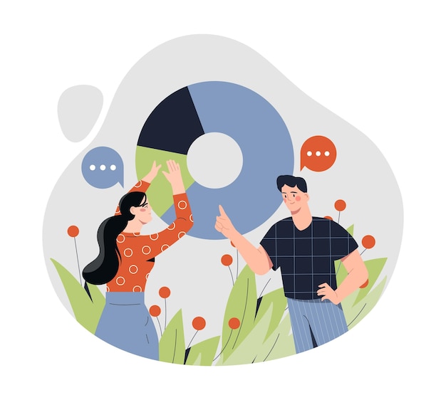 Premium Vector | Analyzing data concept Premium Vector | Analyzing data concept