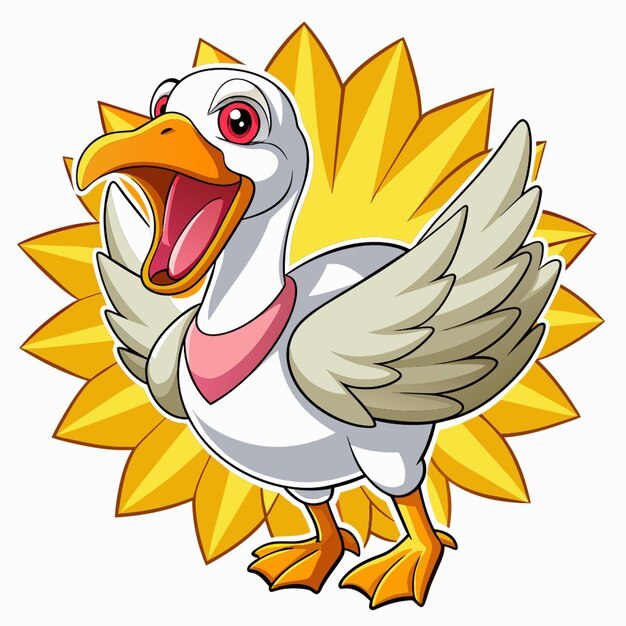 Andean goose screams vector white background vector illustration kawaii ... Andean goose screams vector white background vector illustration kawaii ...