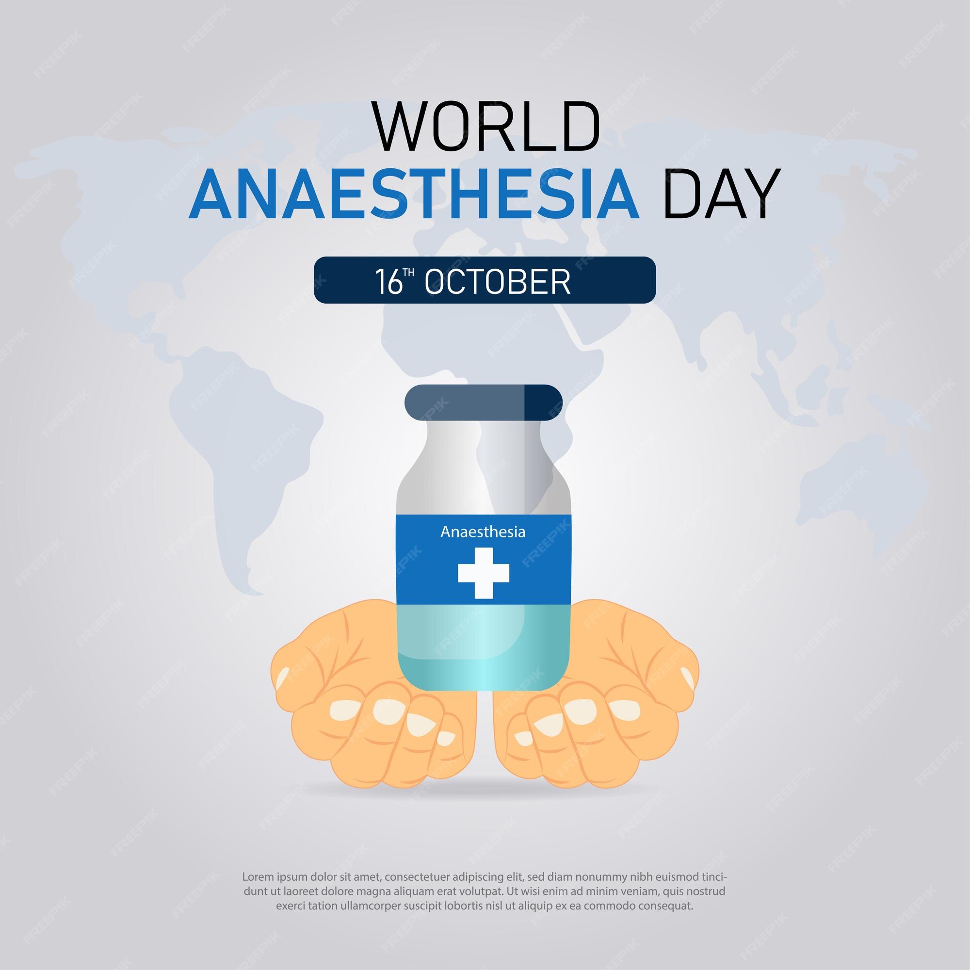 Premium Vector | Anesthesia Day also known as World Anesthesia Day Premium Vector | Anesthesia Day also known as World Anesthesia Day