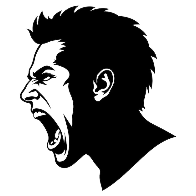 Premium Vector | A angry man vector silhouette 1 Premium Vector | A angry man vector silhouette 1