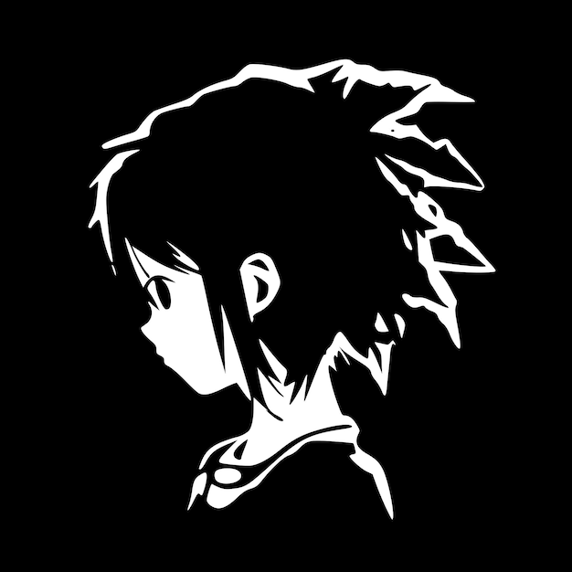 Premium Vector | Anime Minimalist and Simple Silhouette Vector illustration Premium Vector | Anime Minimalist and Simple Silhouette Vector illustration