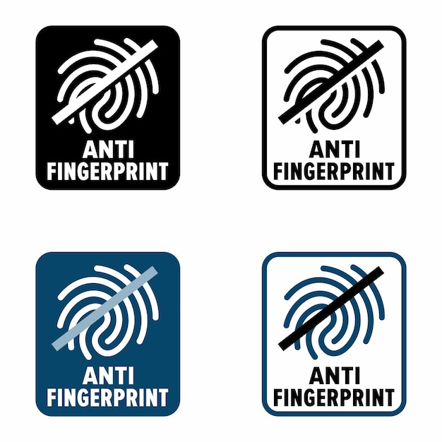 Premium Vector | Anti fingerprint vector information sign Premium Vector | Anti fingerprint vector information sign