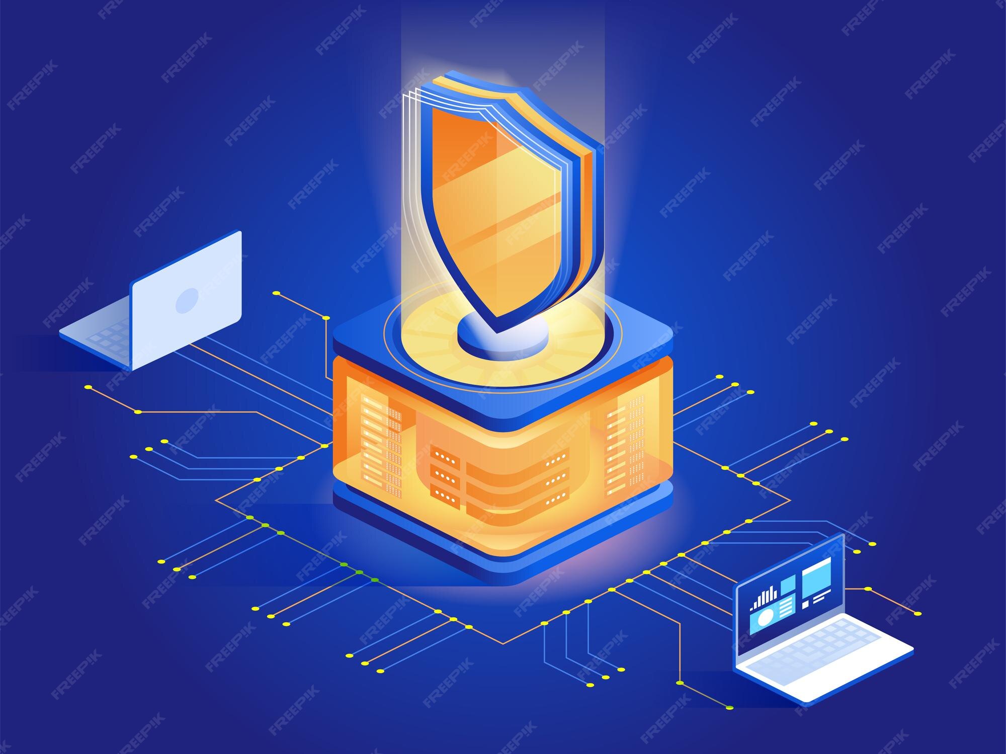 Premium Vector | Antivirus software abstract isometric illustration ...