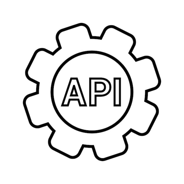 Premium Vector | Api application interface outline icon line art vector Premium Vector | Api application interface outline icon line art vector