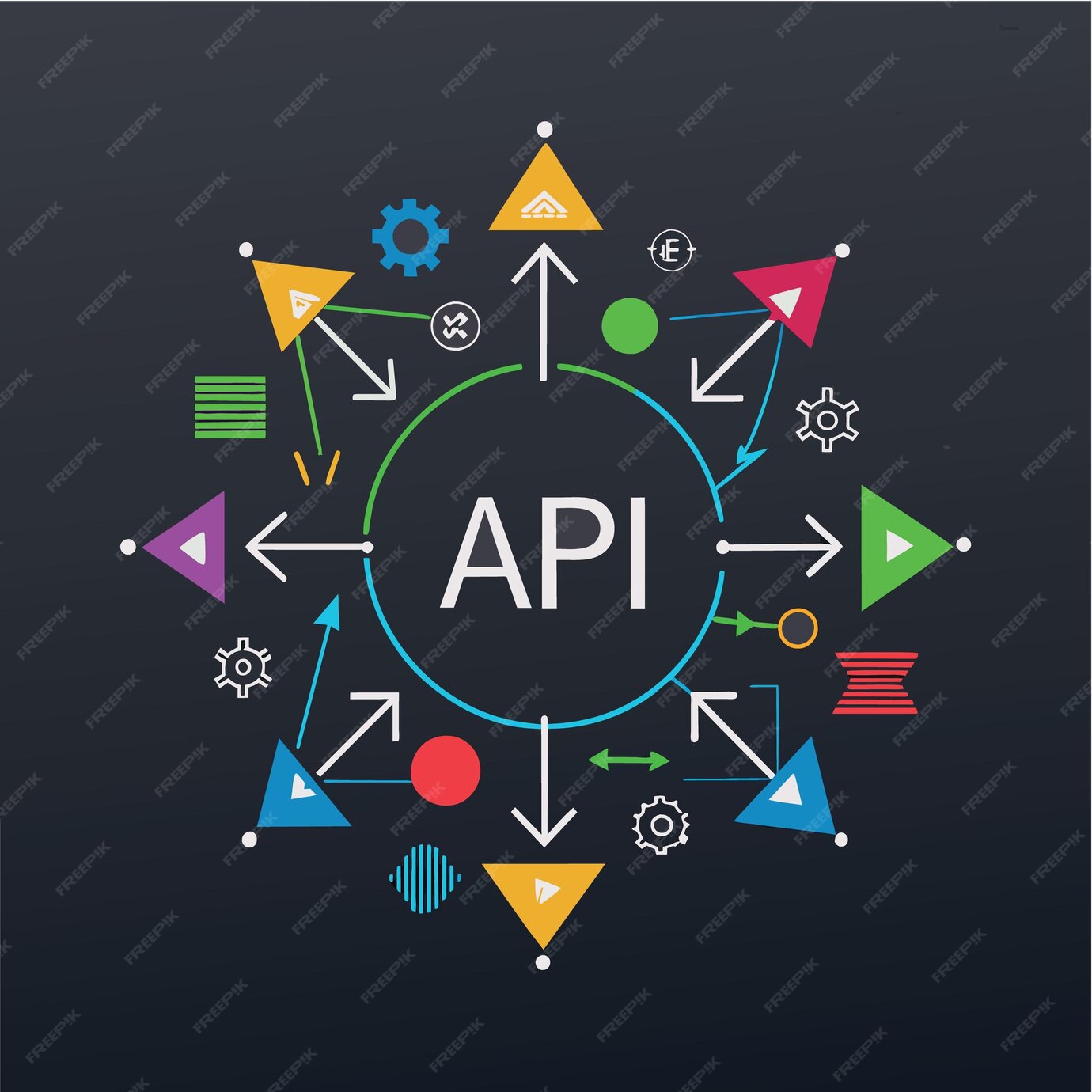 Premium Vector | API Application Programming Interface concept multi ...
