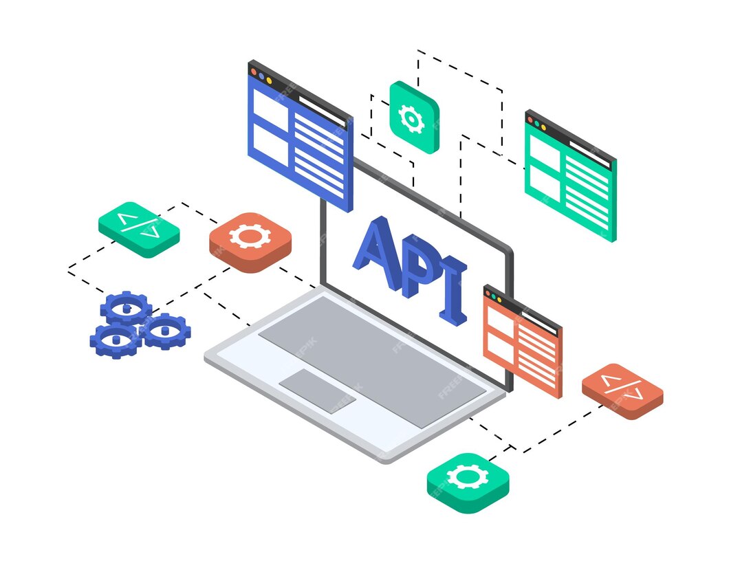 Premium Vector Api Development Or Application Programing Interface To Connect Client And Server