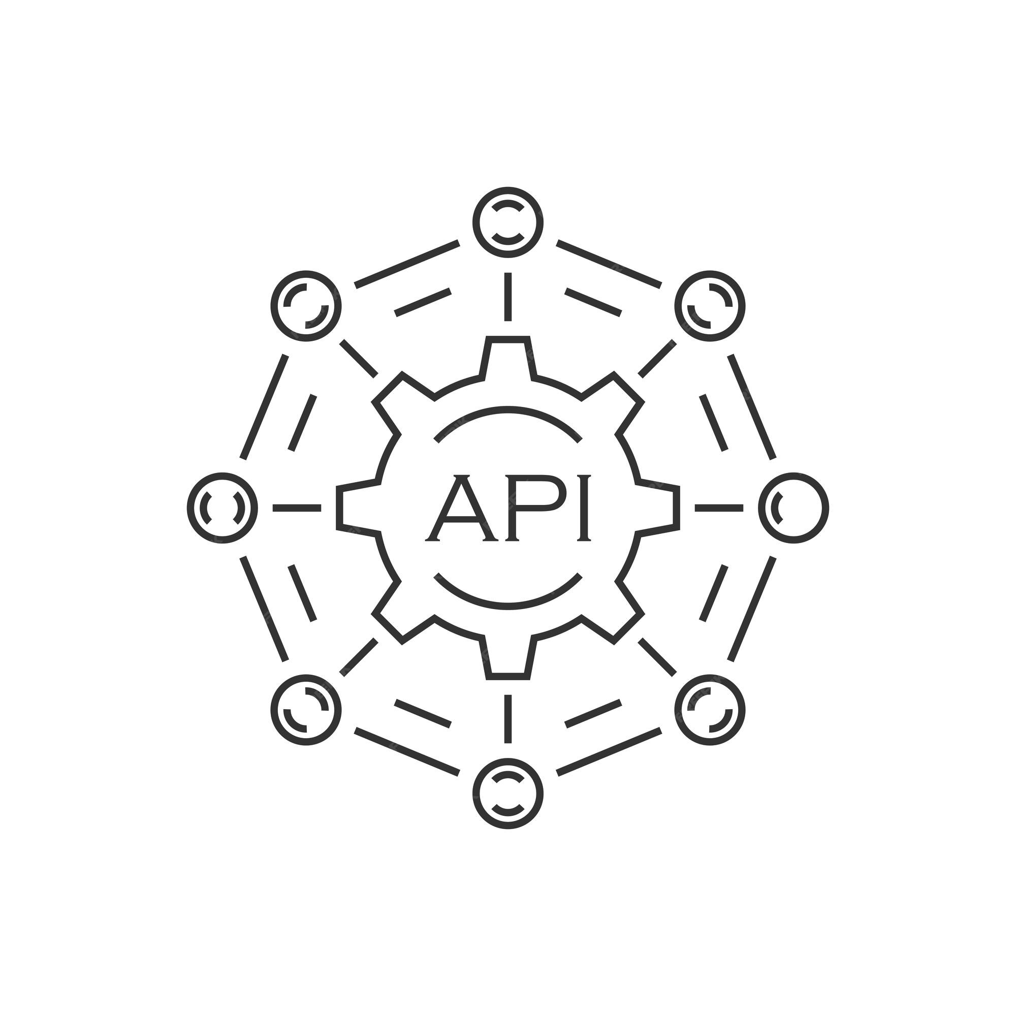 Premium Vector | Api icon in flat style software integration vector illustration on isolated ...