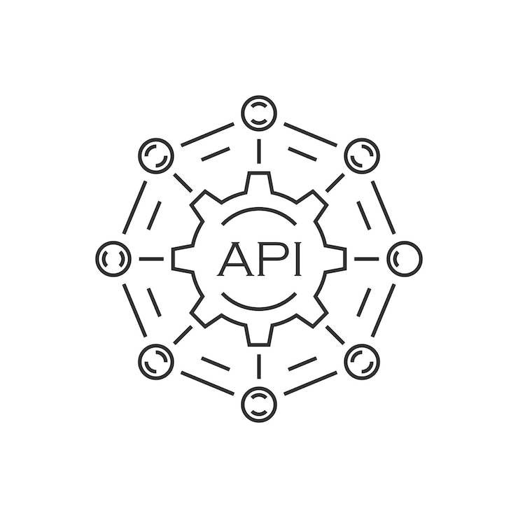 Premium Vector | Api icon in flat style software integration vector ...
