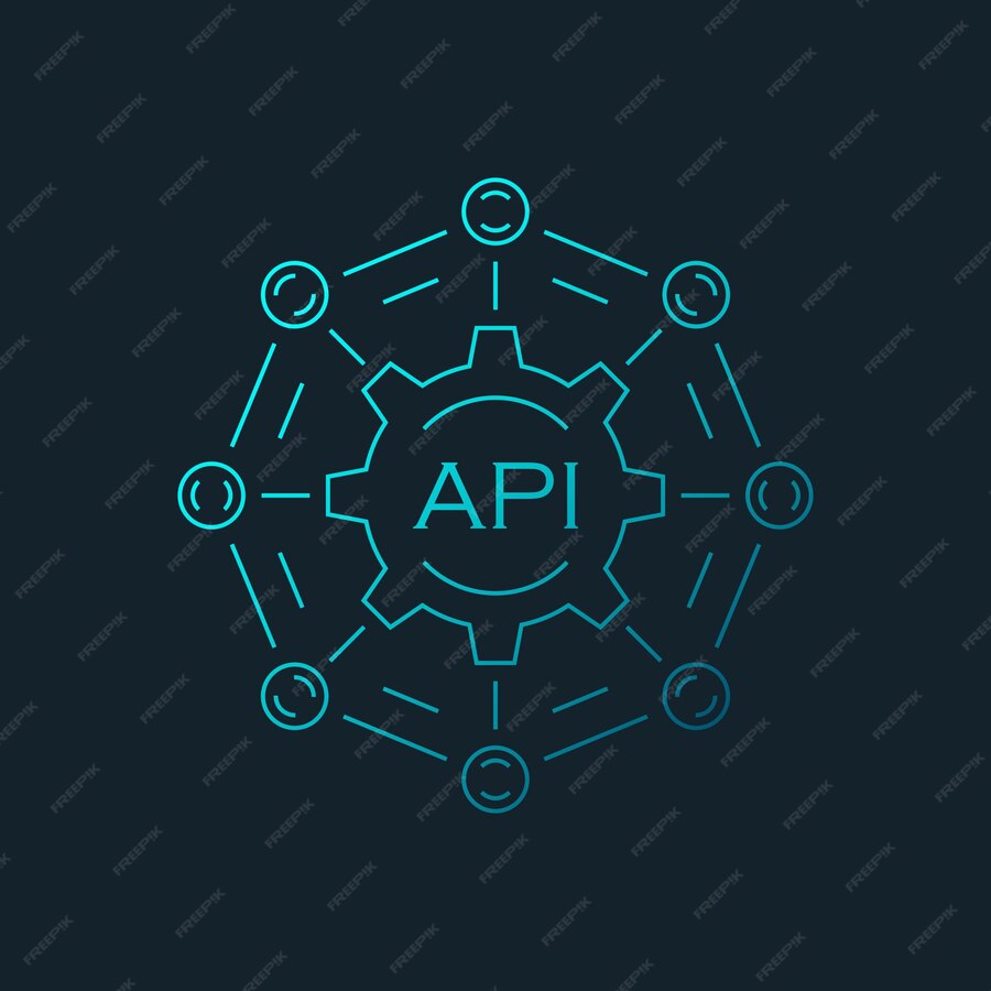 Premium Vector | Api icon in flat style software integration vector ...