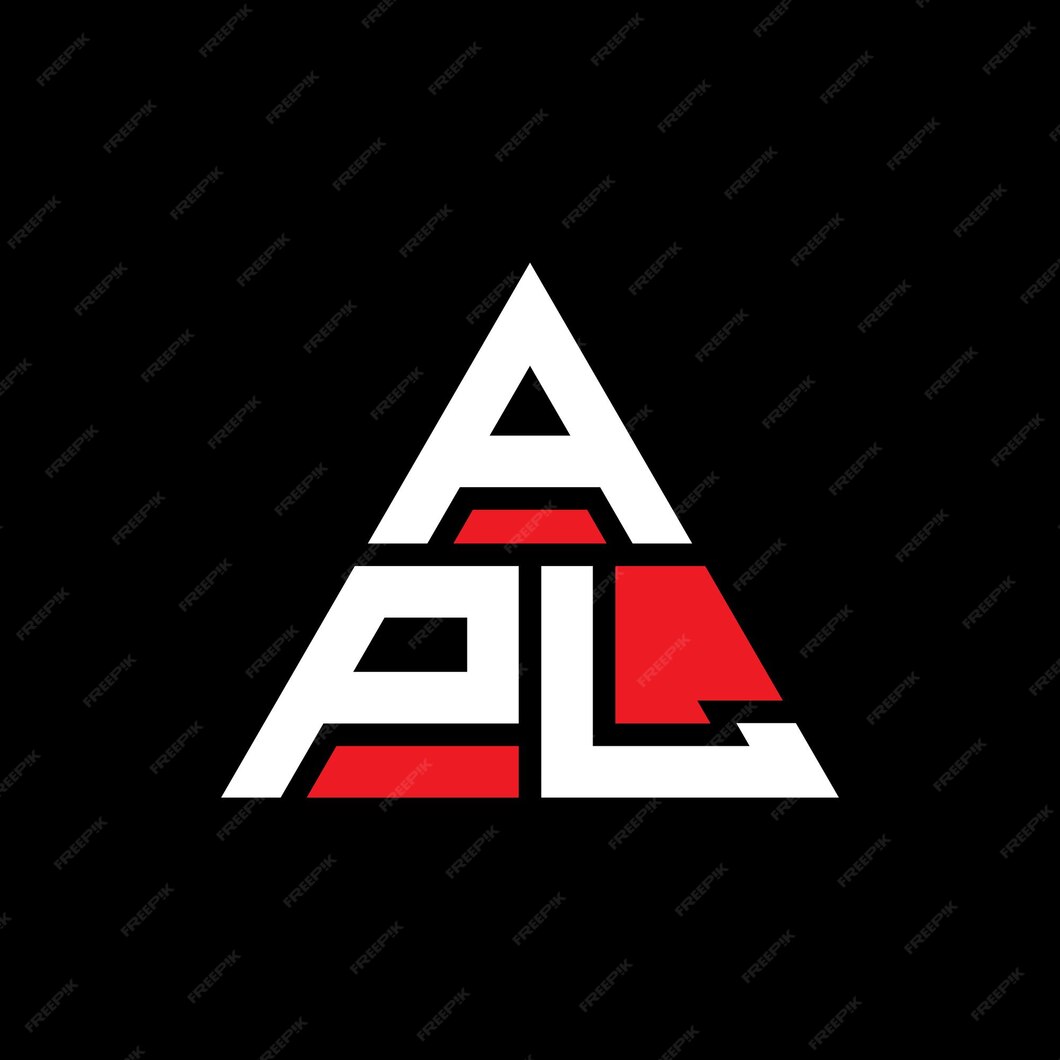 Premium Vector | APL triangle letter logo design with triangle shape ...