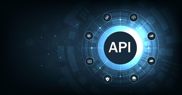 Premium Vector | Application Programming Interface API concept Premium Vector | Application Programming Interface API concept