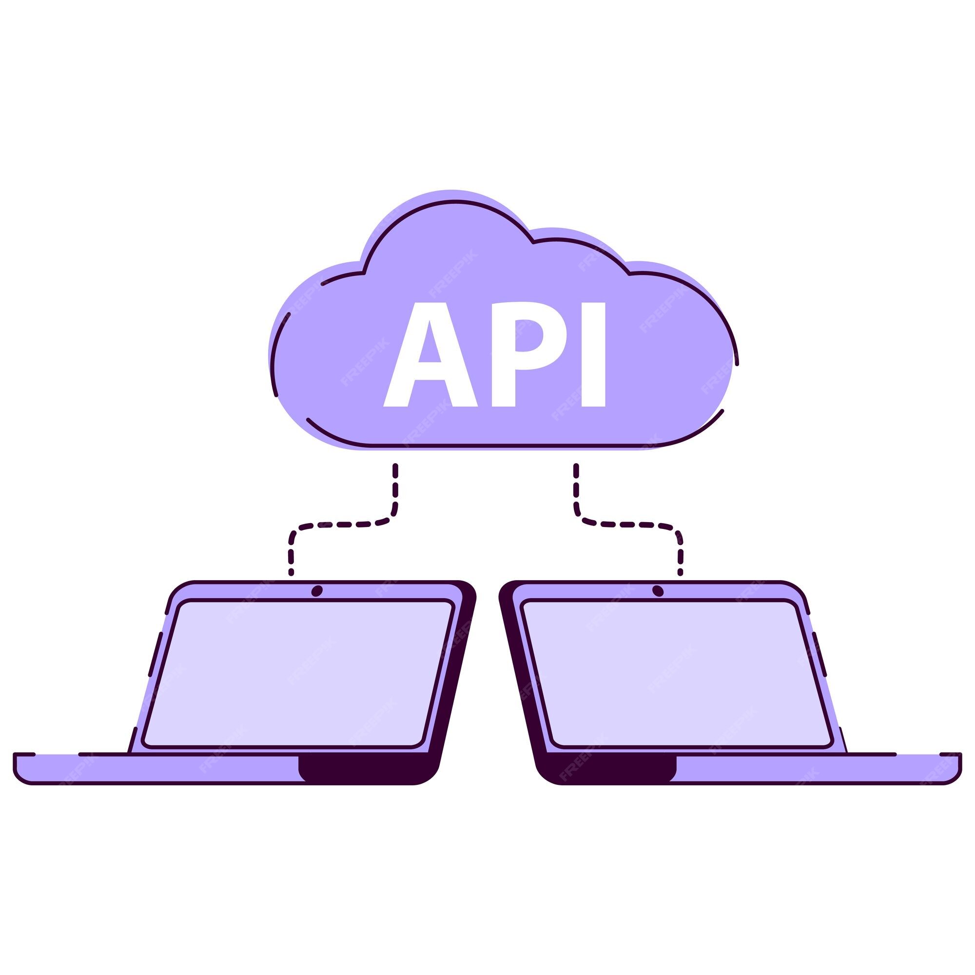 Premium Vector Application Programming Interface Connect Between Software Or Application