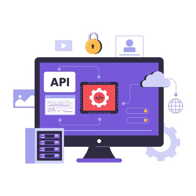 Premium Vector | Application programming interface illustration concept Premium Vector | Application programming interface illustration concept