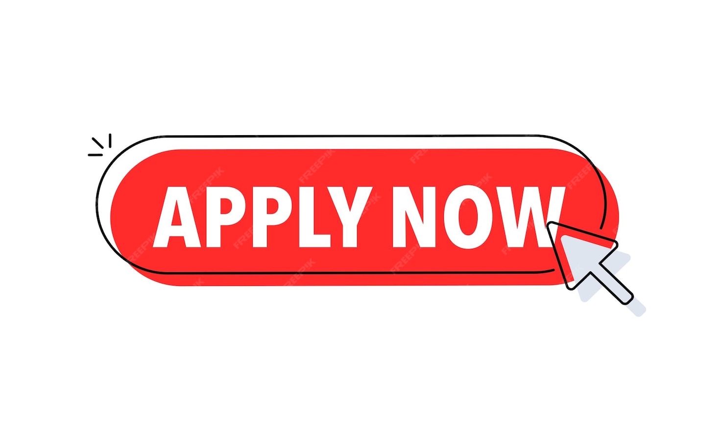 Premium Vector | Apply now button with cursor pointer click vector web button