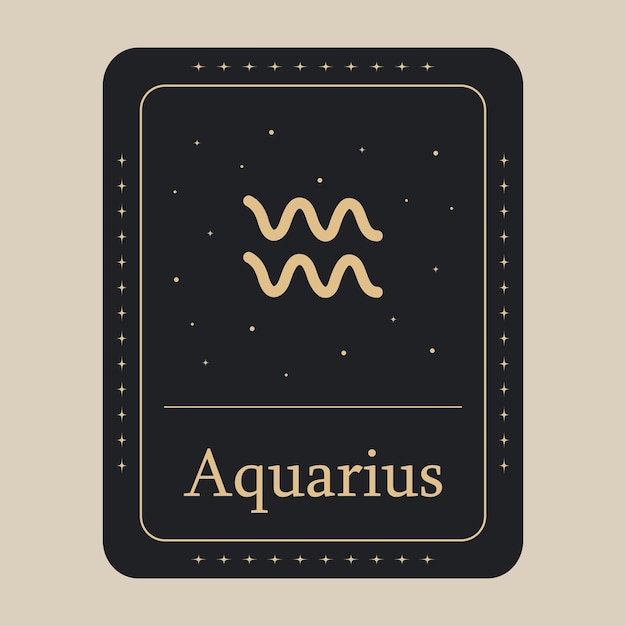 Premium Vector Aquarius Zodiac Icon Vector Illustration