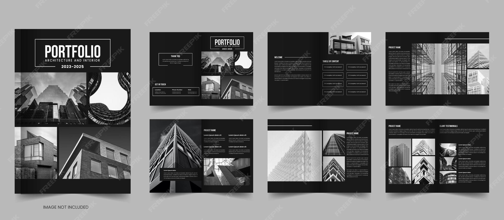 Premium Vector | Architecture and interior portfolio template design or ... Premium Vector | Architecture and interior portfolio template design or ...