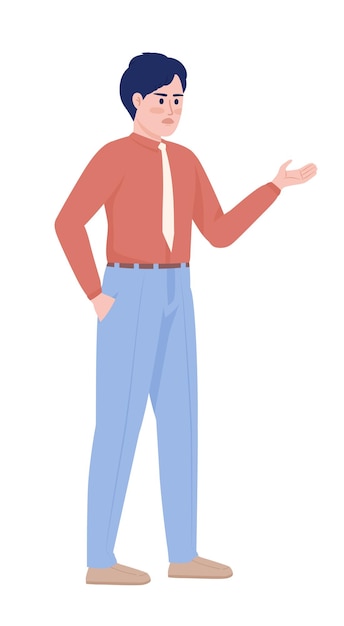 Premium Vector | Arguing employee semi flat color vector character Premium Vector | Arguing employee semi flat color vector character