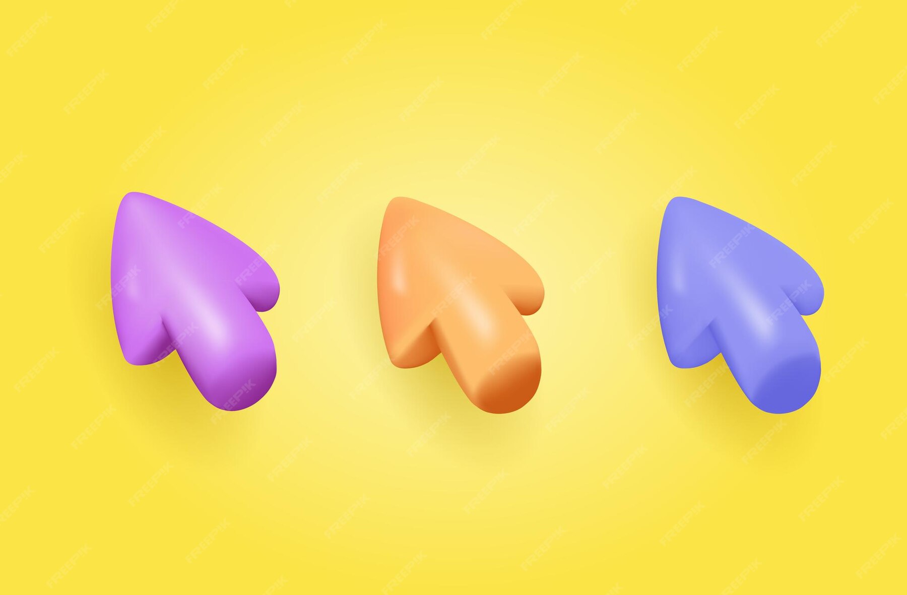 Premium Vector | Arrow pointer, mouse cursor. computer interface. 3d vector icon. cartoon ...