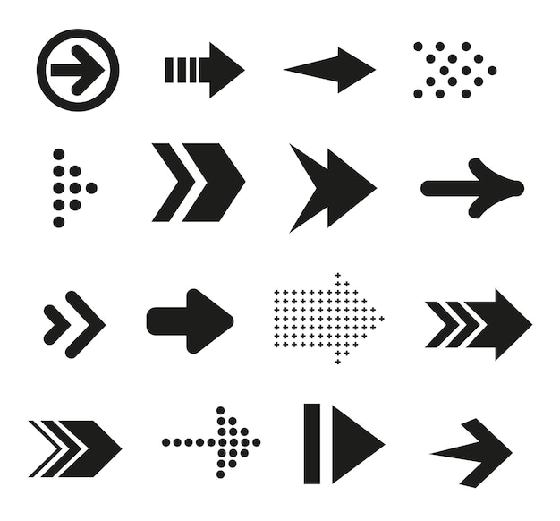 Premium Vector Arrow Set Collection Of Arrow Icons Arrow Flat Style