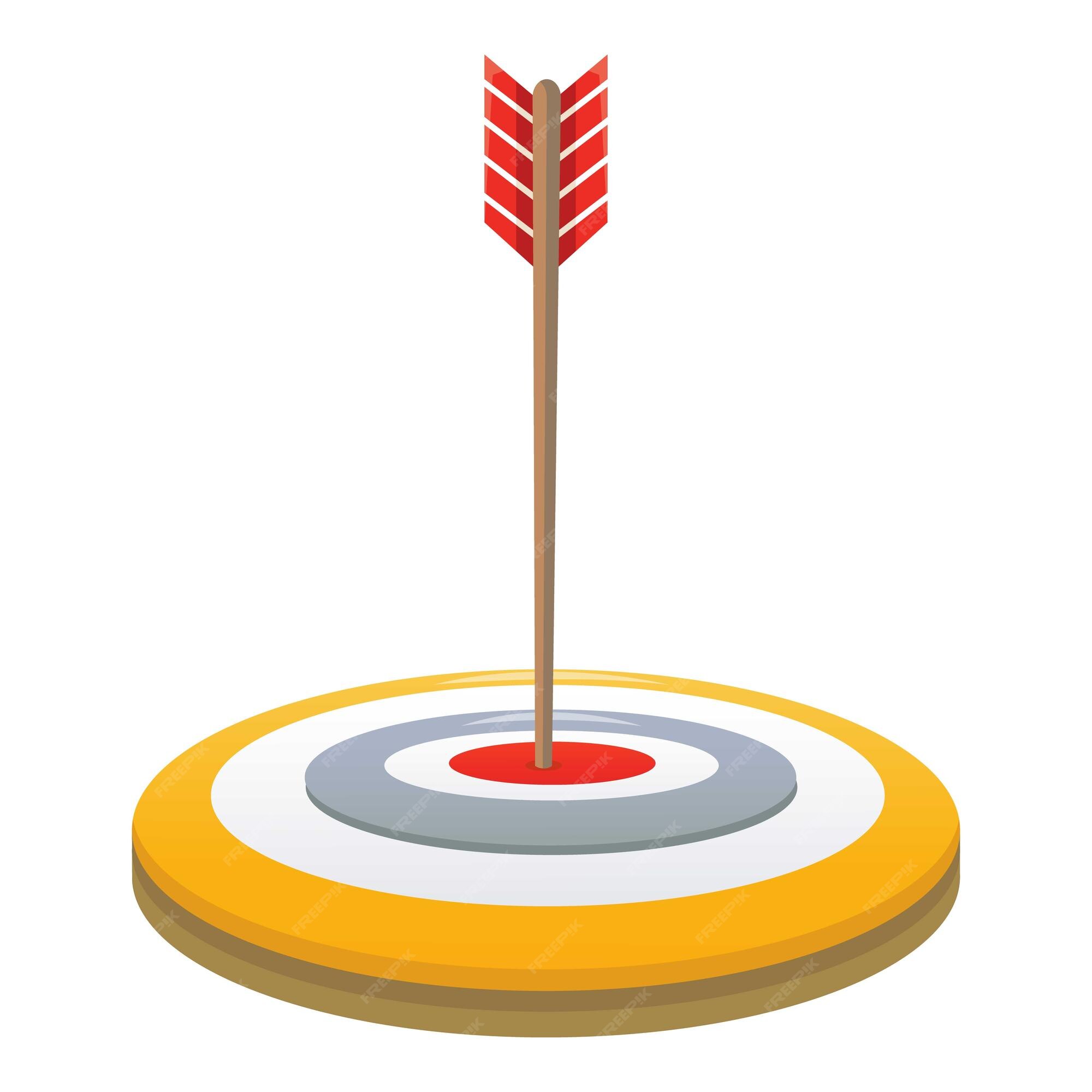 Premium Vector | Arrow target icon cartoon illustration of arrow target ... Premium Vector | Arrow target icon cartoon illustration of arrow target ...