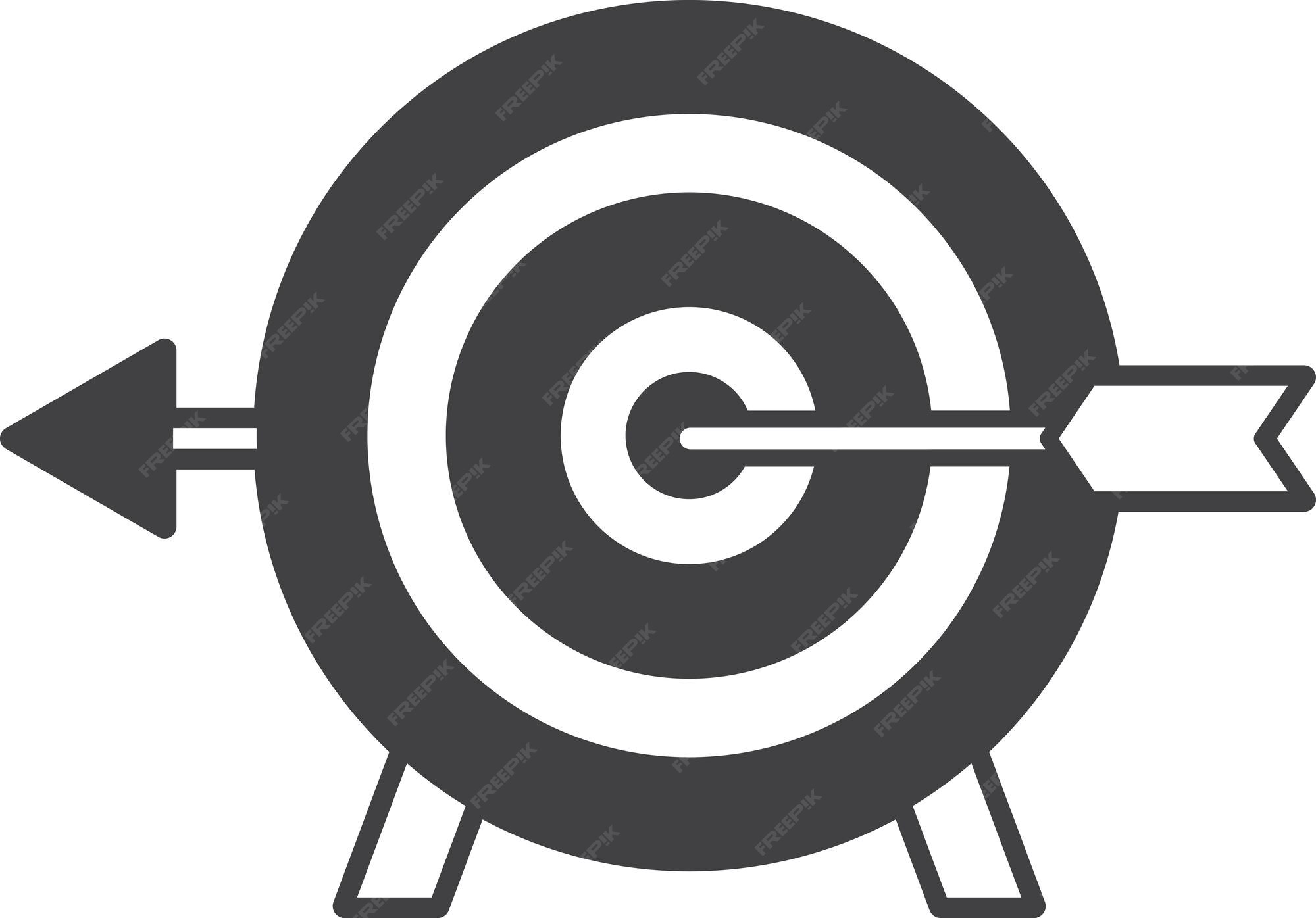 Premium Vector | Arrow and target illustration in minimal style Premium Vector | Arrow and target illustration in minimal style