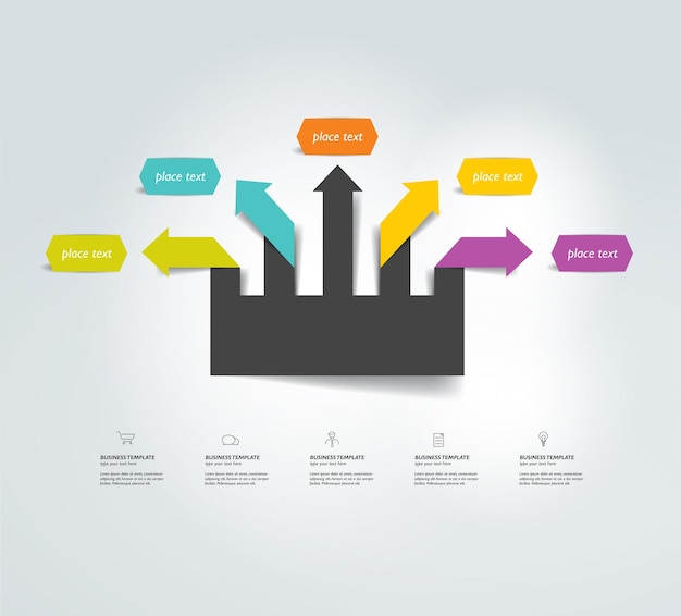 Premium Vector | Arrow template flowchart diagram Premium Vector | Arrow template flowchart diagram