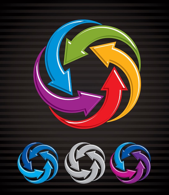 Premium Vector Arrows Abstract Loop Symbol Vector Conceptual