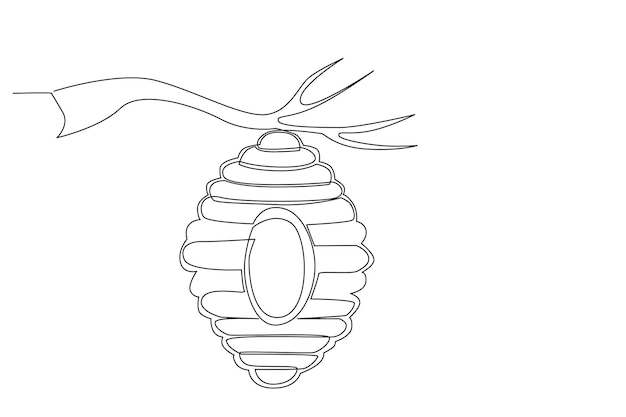 Premium Vector Art Illustration For Honey Bee A Simple Line And One Line Concept Of Honey Bee