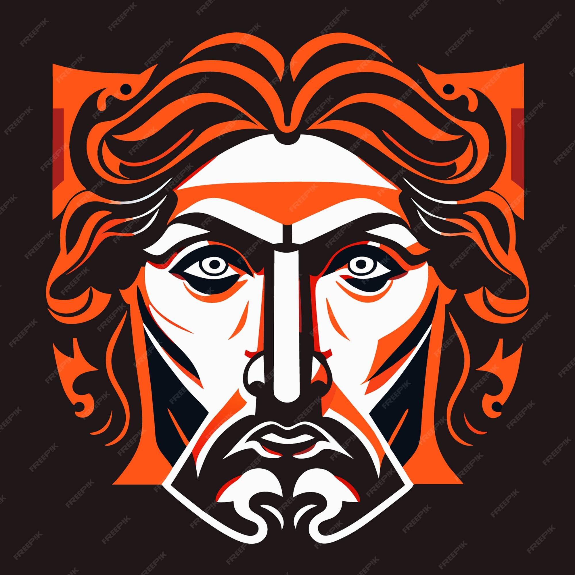 Premium Vector | Artful heritage faces from the ancient byzantine ... Premium Vector | Artful heritage faces from the ancient byzantine ...