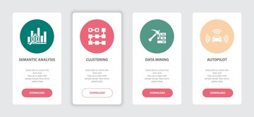 Premium Vector | Artificial Intelligence 4 webpage banners concept ...