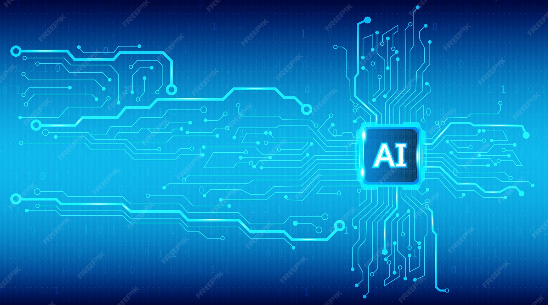 Premium Vector | Artificial intelligence ai cuicrit data network connection with binary number ...