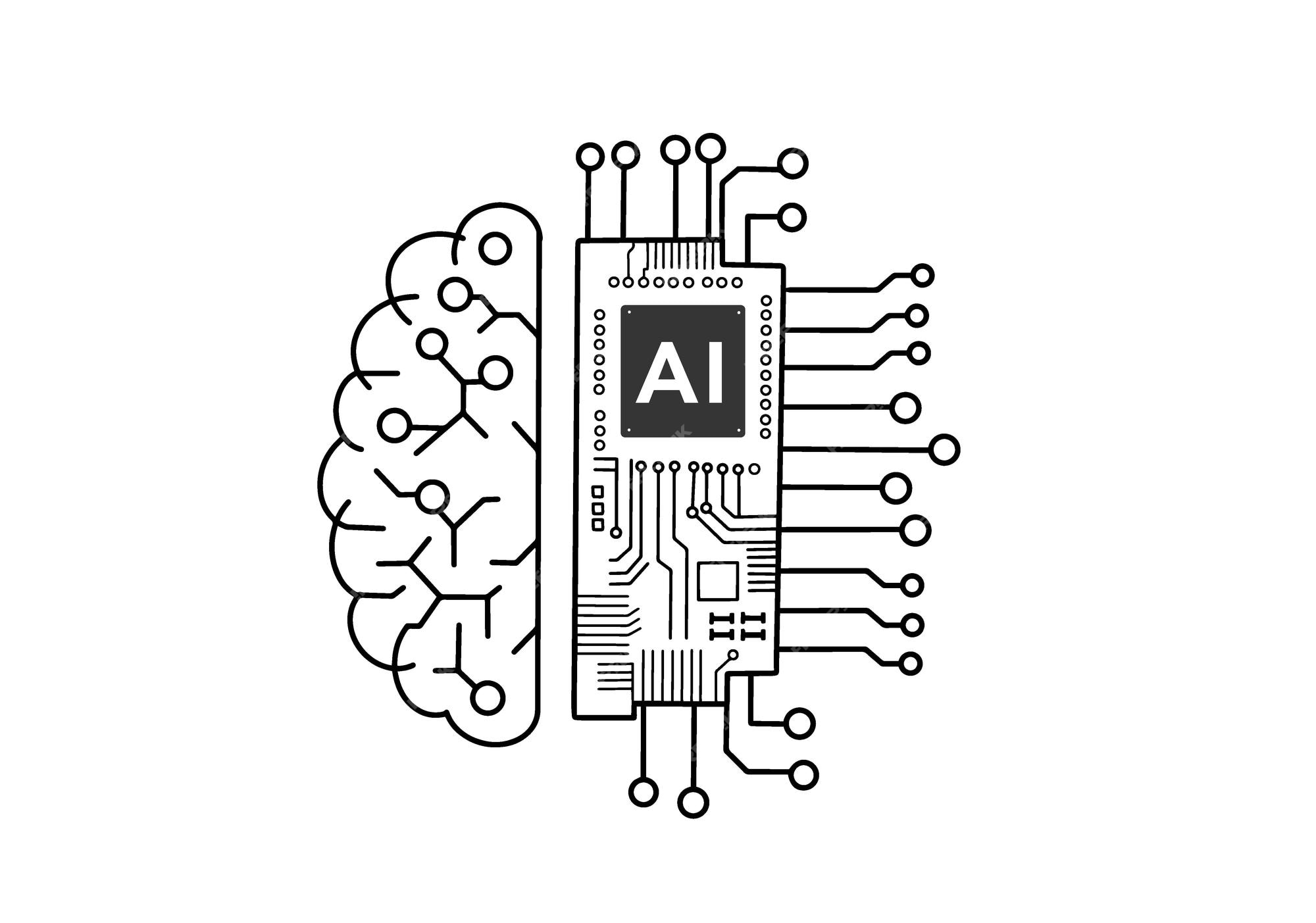 Premium Vector Artificial Intelligence Chip Processor With Brain Technology Related To