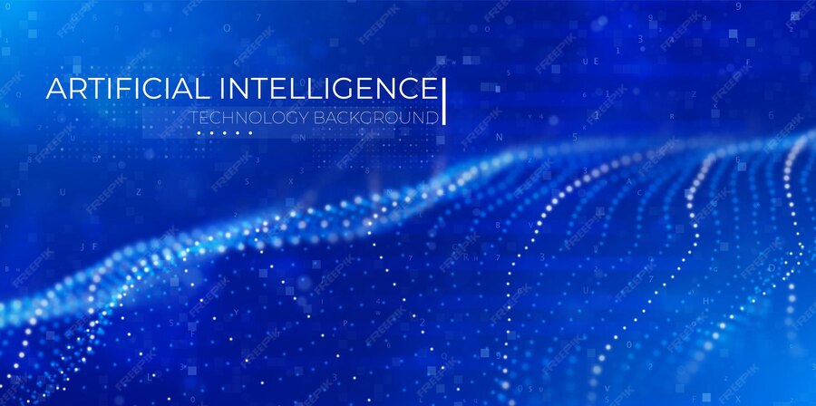 Premium Vector | Artificial intelligence concept. abstract blue ...