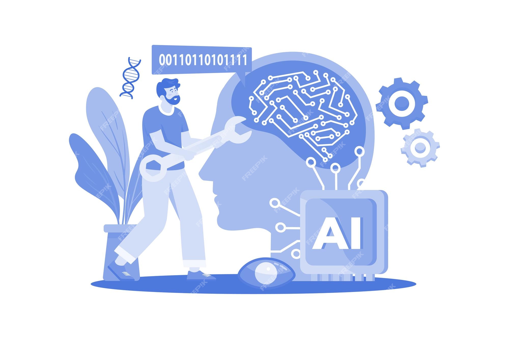 Premium Vector | Artificial Intelligence Engineer Illustration concept ... Premium Vector | Artificial Intelligence Engineer Illustration concept ...