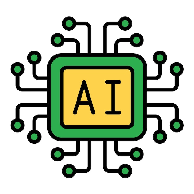 Premium Vector | Artificial Intelligence Flat Illustration Premium Vector | Artificial Intelligence Flat Illustration