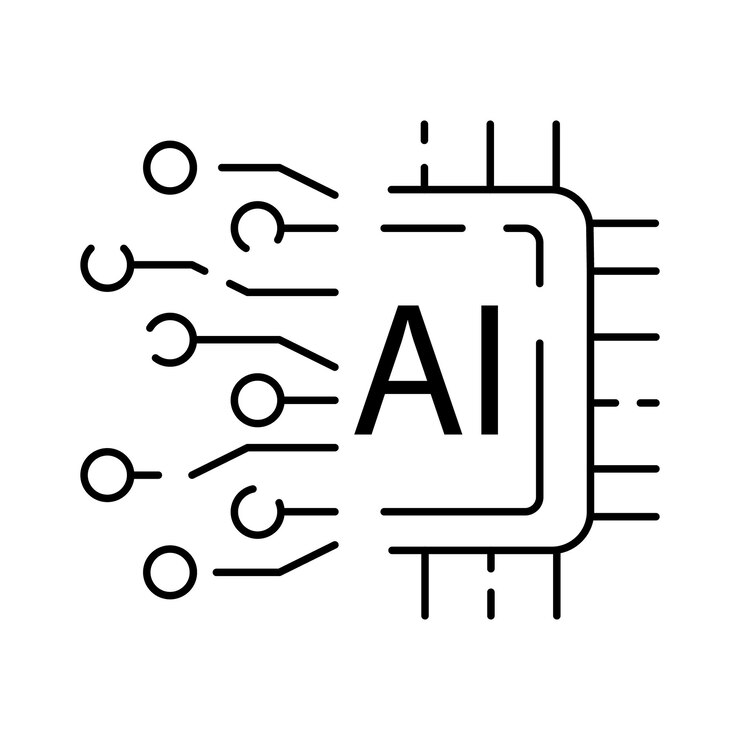 Premium Vector | Artificial intelligence line icon brain robot ai head ...