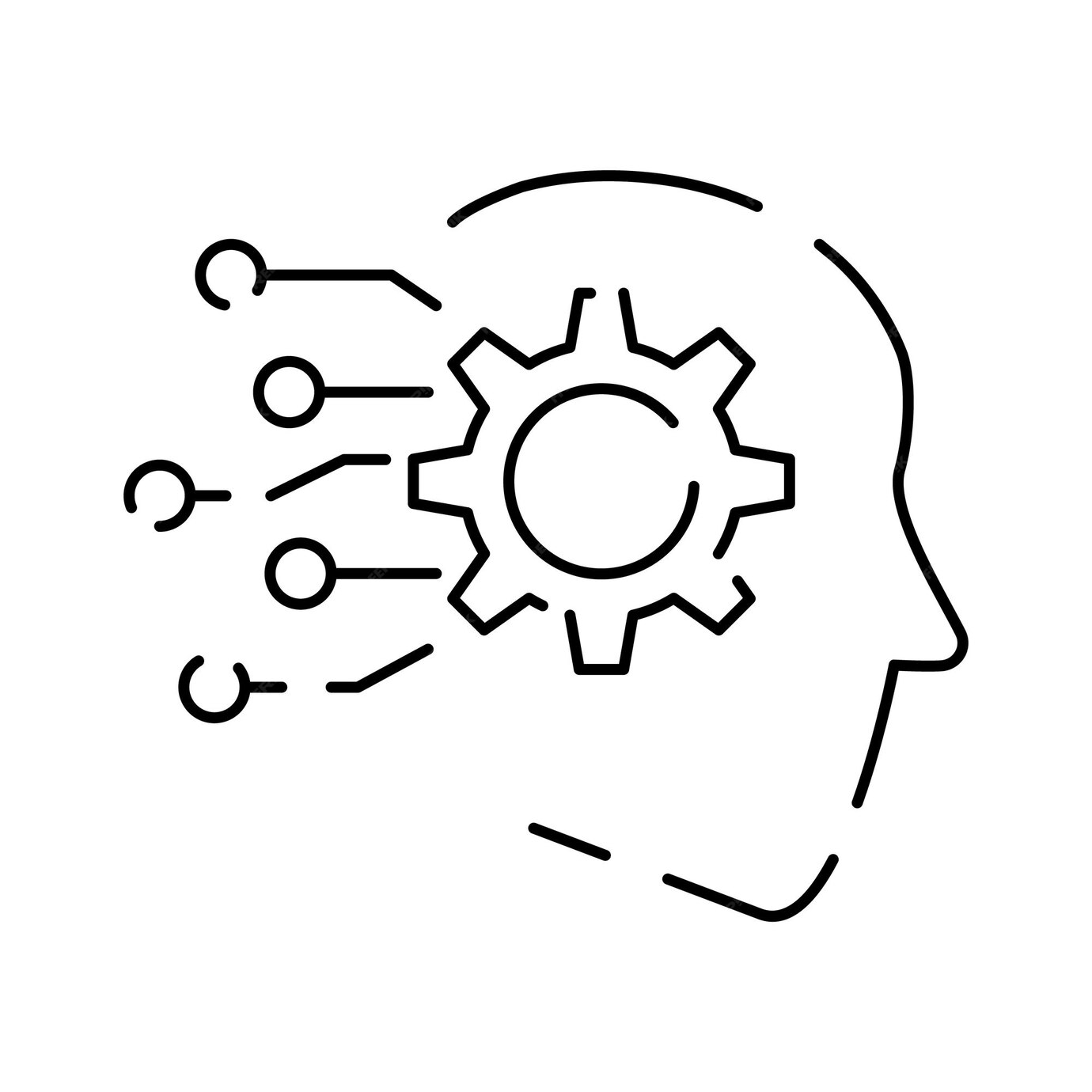 Premium Vector | Artificial intelligence related vector line icon ...