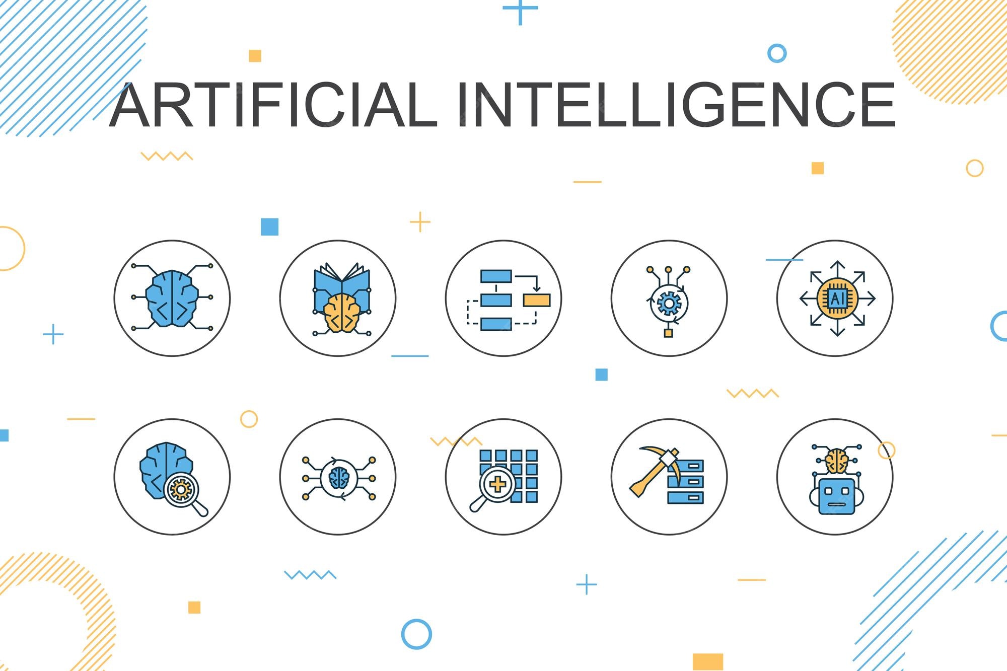 Premium Vector | Artificial Intelligence trendy Infographic template ...