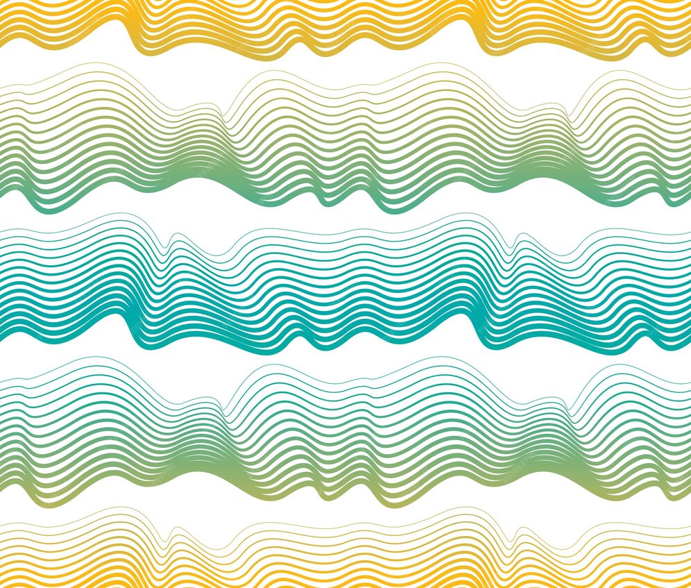 Premium Vector Artistic Vector Seamless Pattern With Stylized Multicolored Waves Colorful