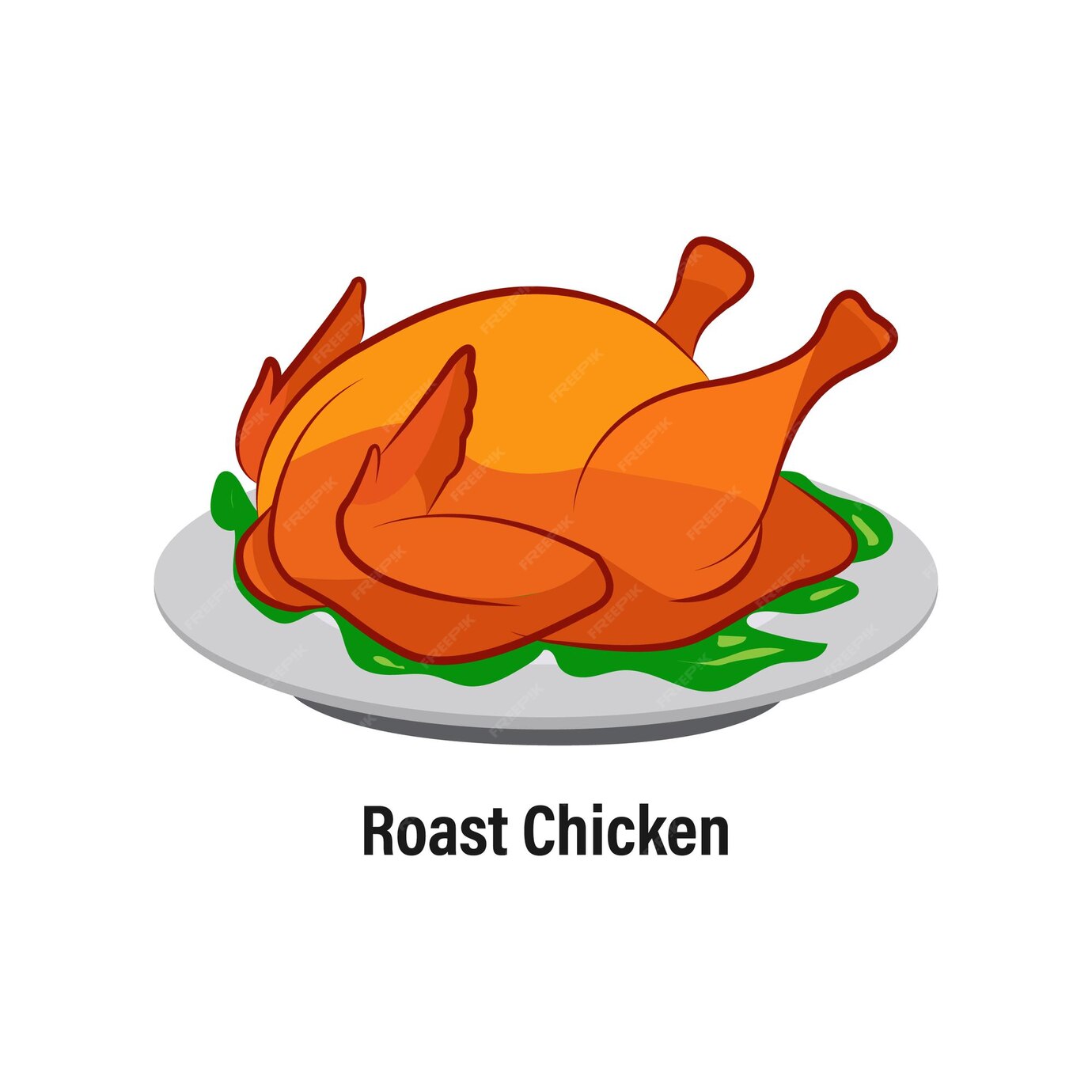 Premium Vector Asian Masala Roast Chicken Food Vector