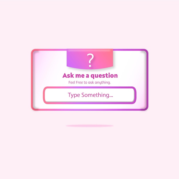 Premium Vector | Ask me a question engagement interface mockup premium ... Premium Vector | Ask me a question engagement interface mockup premium ...