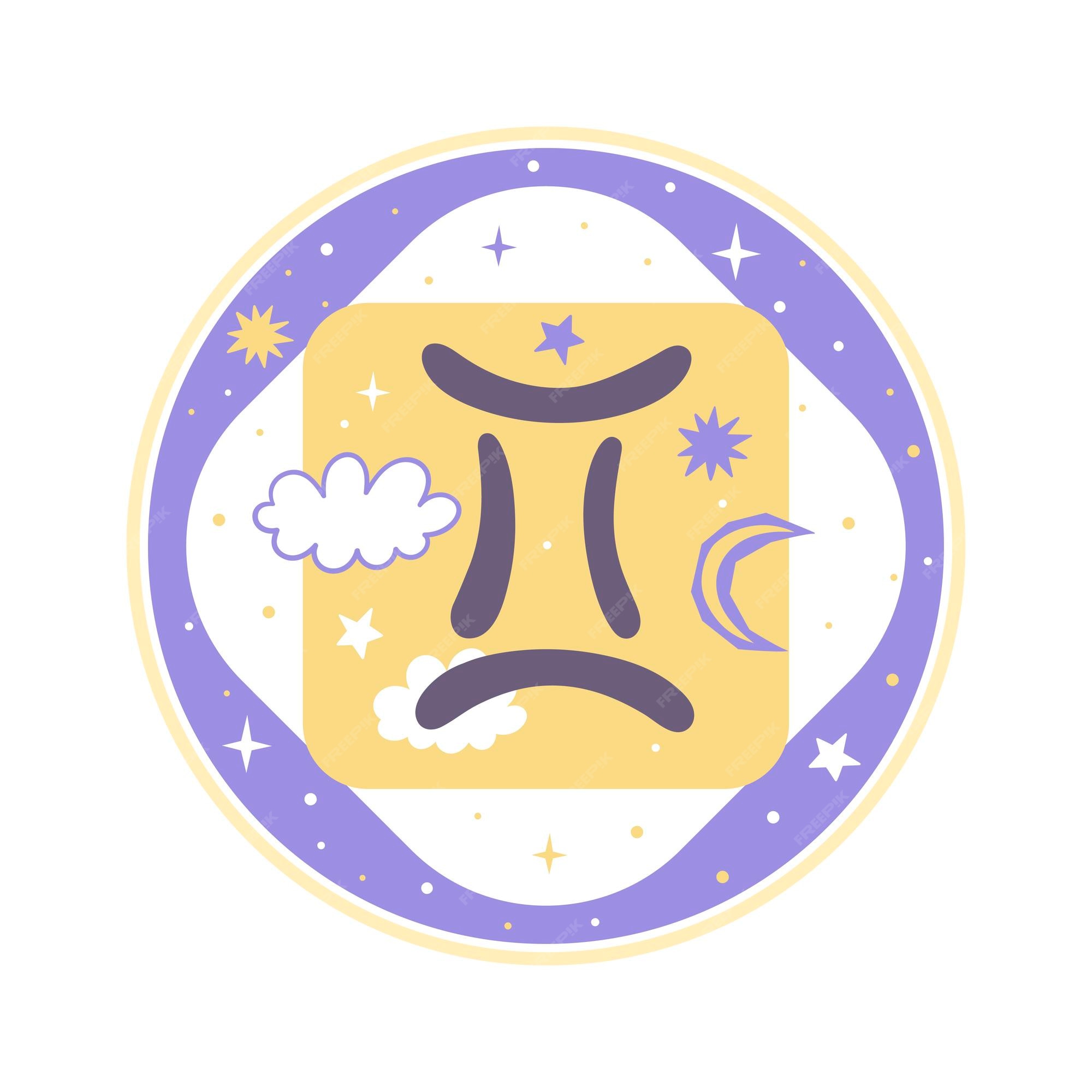 Premium Vector | AstrologyHoroscope element Gemini zodiac sign Premium Vector | AstrologyHoroscope element Gemini zodiac sign