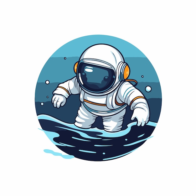 Premium Vector | Astronaut in spacesuit floating on the water vector ... Premium Vector | Astronaut in spacesuit floating on the water vector ...