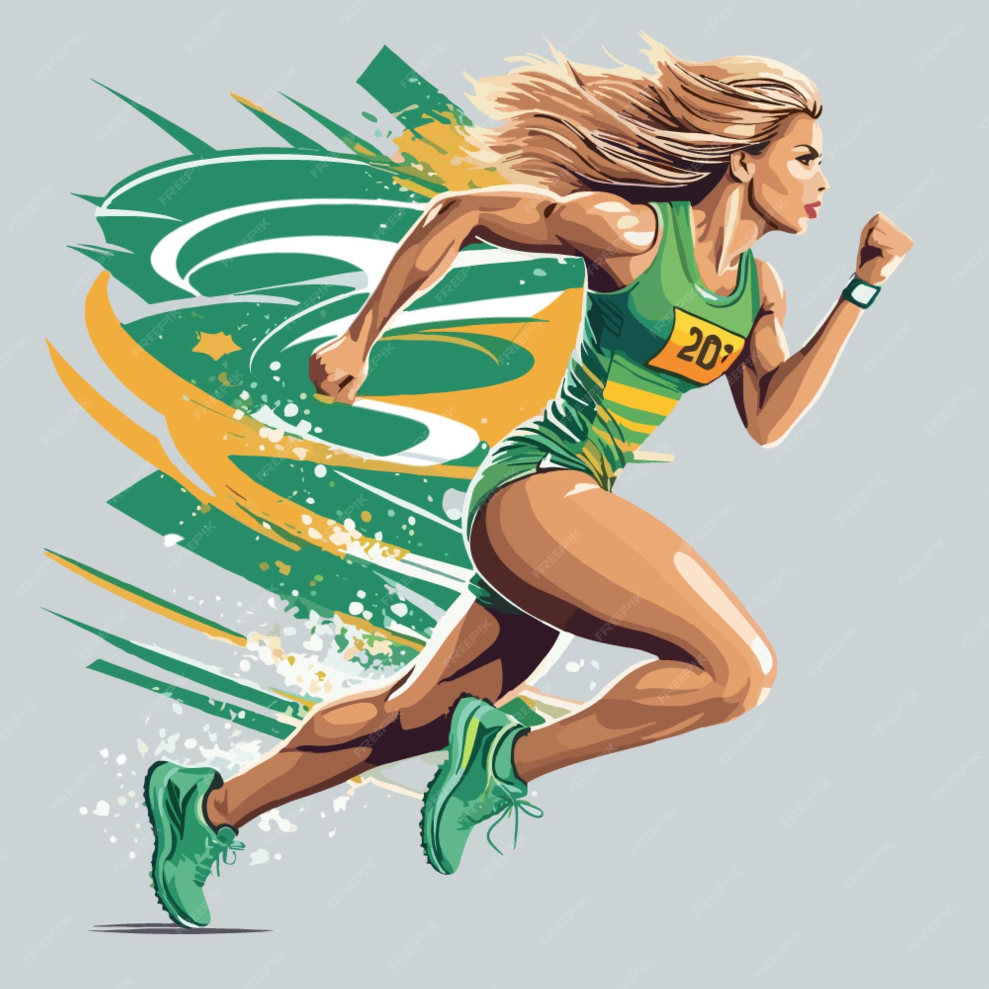 Premium Vector | Athletics vector on a white background Premium Vector | Athletics vector on a white background