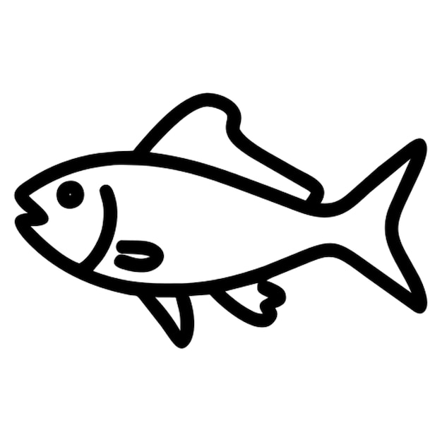 Premium Vector | Australian flathead perch icon outline Premium Vector | Australian flathead perch icon outline