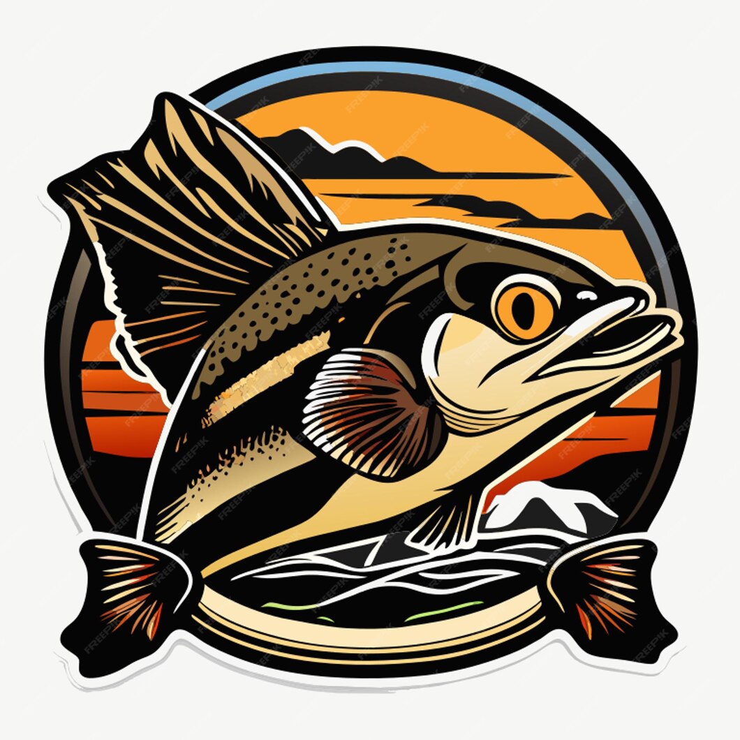 Premium Vector | Australian flathead perch sticker vector illustration Premium Vector | Australian flathead perch sticker vector illustration