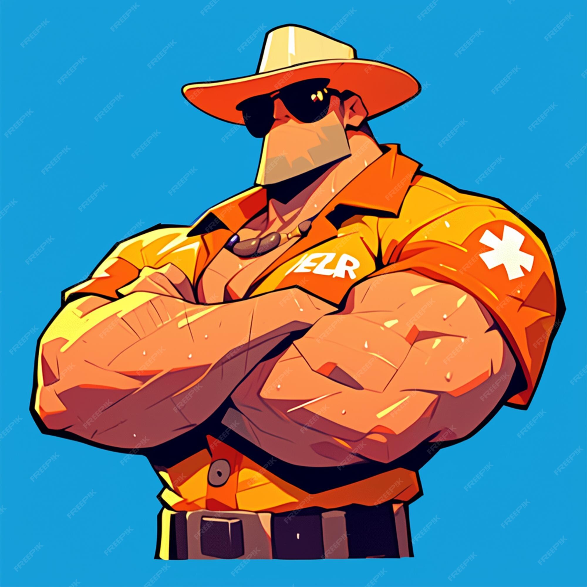Premium Vector Australian Man Wearing A Lifeguard Uniform At The Beach
