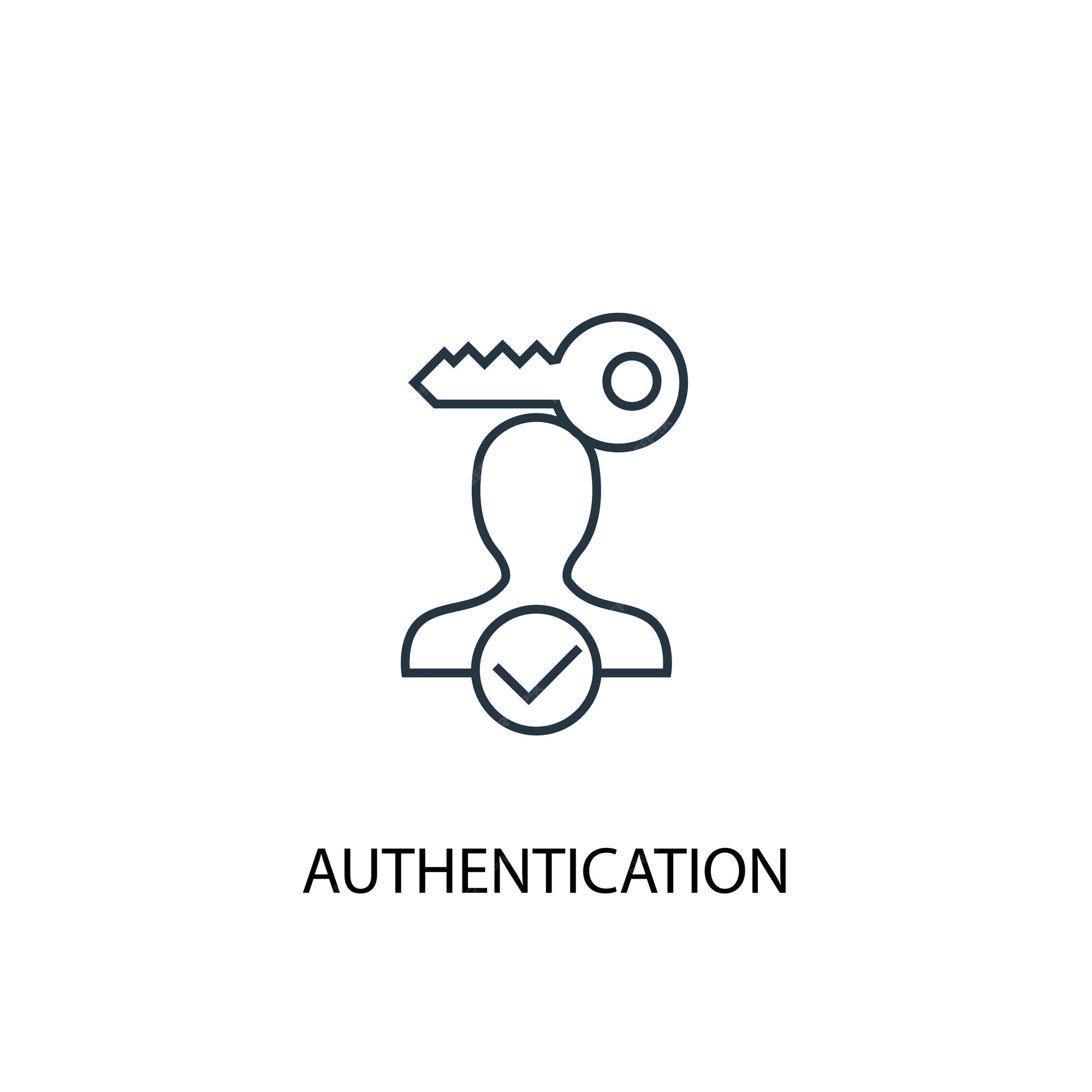 Premium Vector Authentication Concept Line Icon Simple Element
