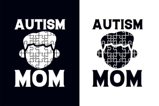 Premium Vector Autism Mom T Shirt Design Template