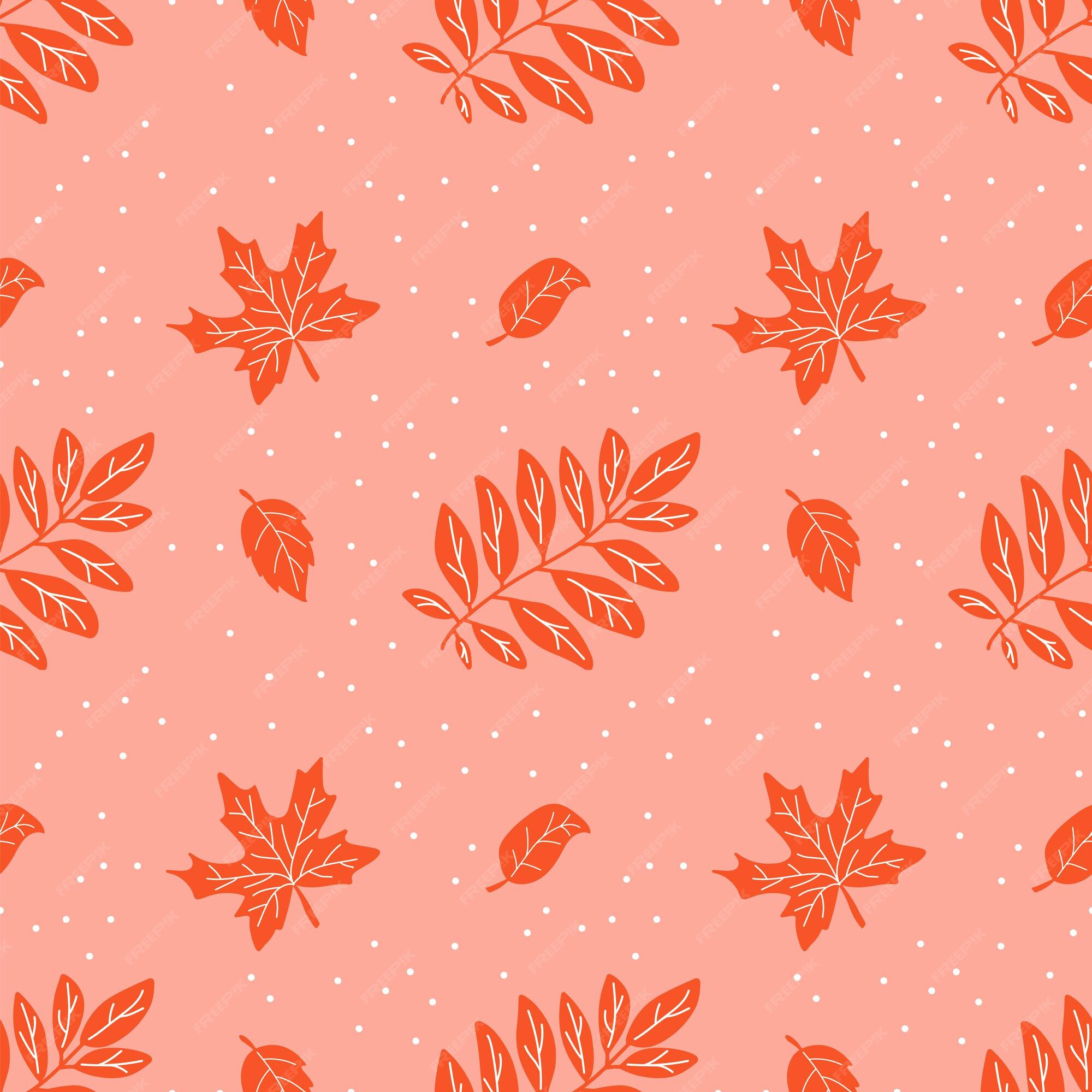 Premium Vector Autumn Leaves Seamless Pattern Endless Background